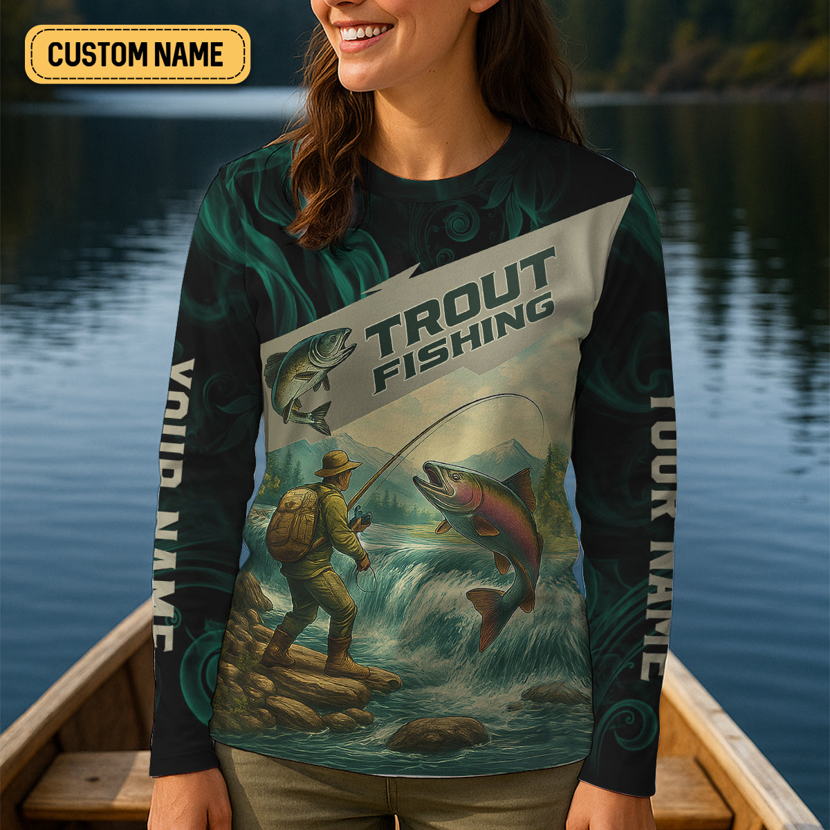 Rainbow Trout Fishing Women SPF Shirt, Fishing Gift Ideas, Women Fishi ...